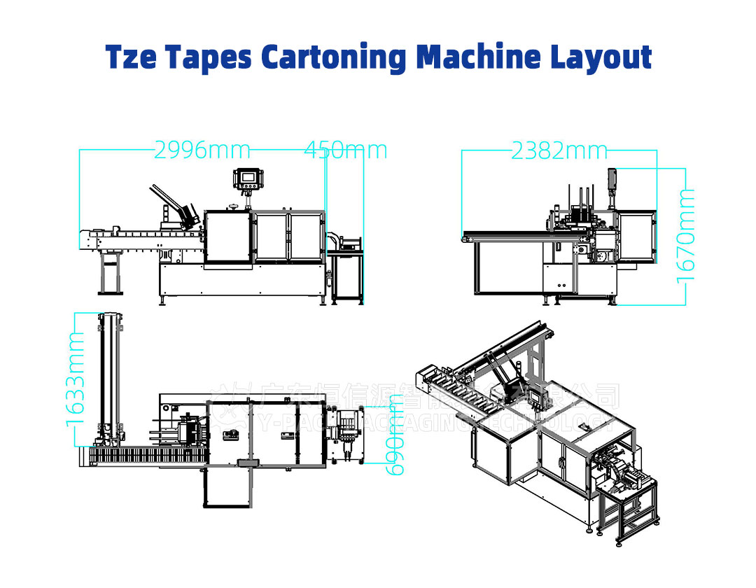 Compatible Label Tape/Tze Tapes Cartoning Machine with Automatic ...